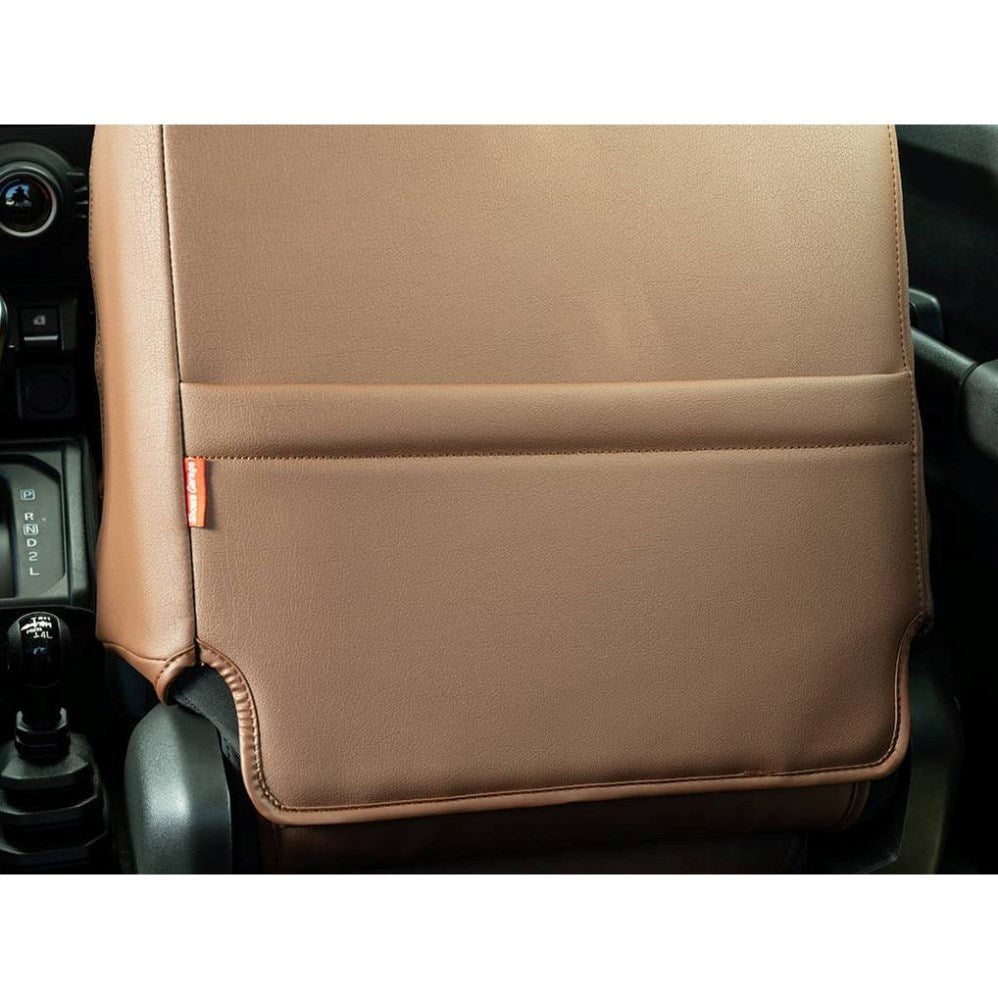 SHOWA GARAGE Mocha Leather Plaid Fabric Seat Covers Jimny JB74 Sierra ...