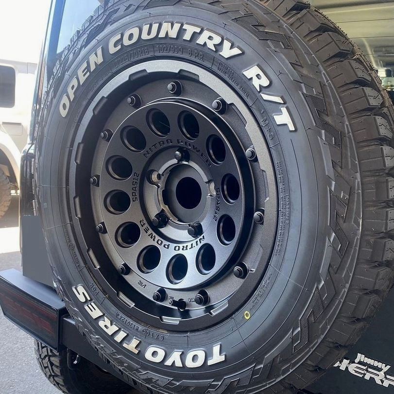 MID NITRO POWER H12 SHOTGUN 16" Matte Black Wheels Jimny – Compass Auto ...