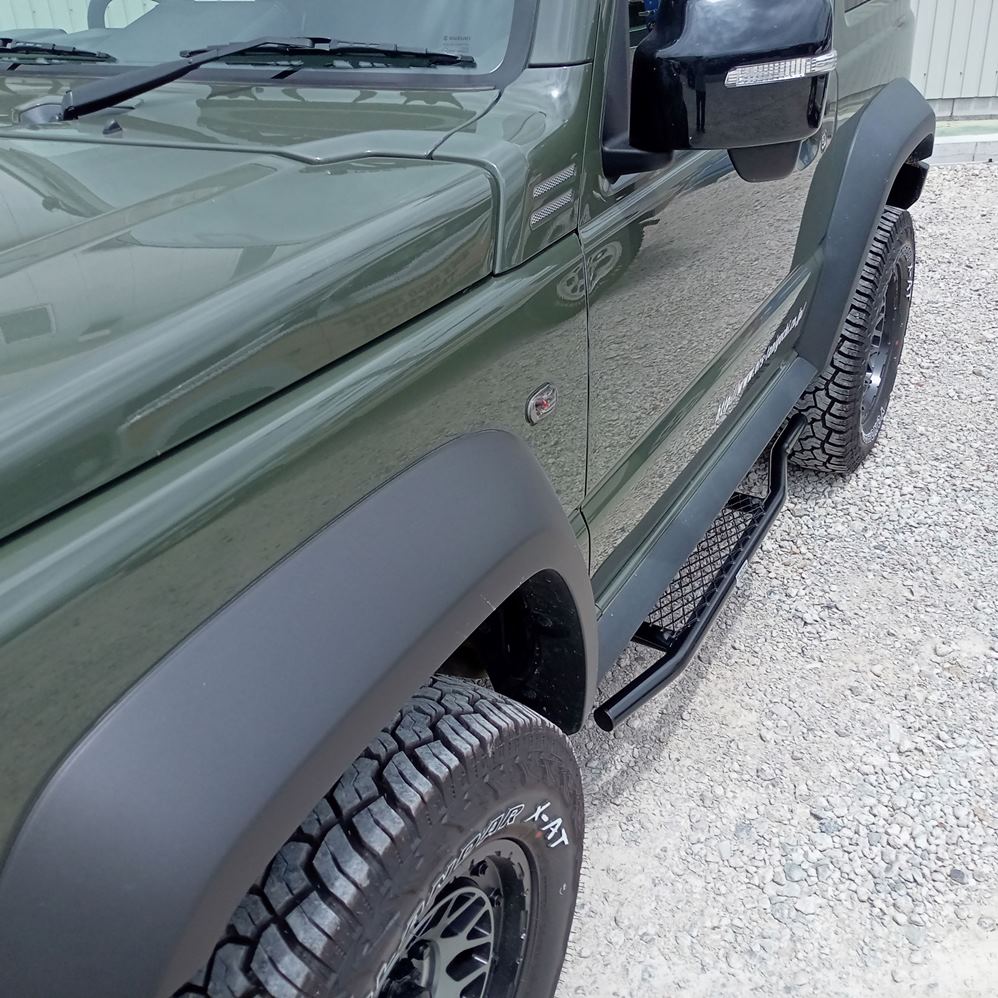 TANIGUCHI Black Painted Steel Side Steps Bar Type 2 Jimny JB74 2018-ON ...